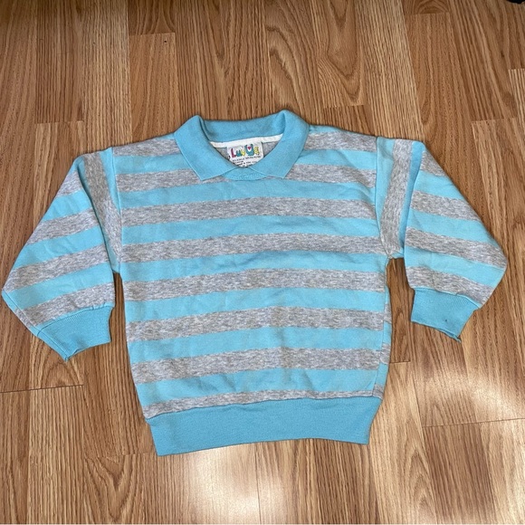 Luv Ya | Shirts & Tops | Vintage Luv Ya Blue Gray Striped Collared ...